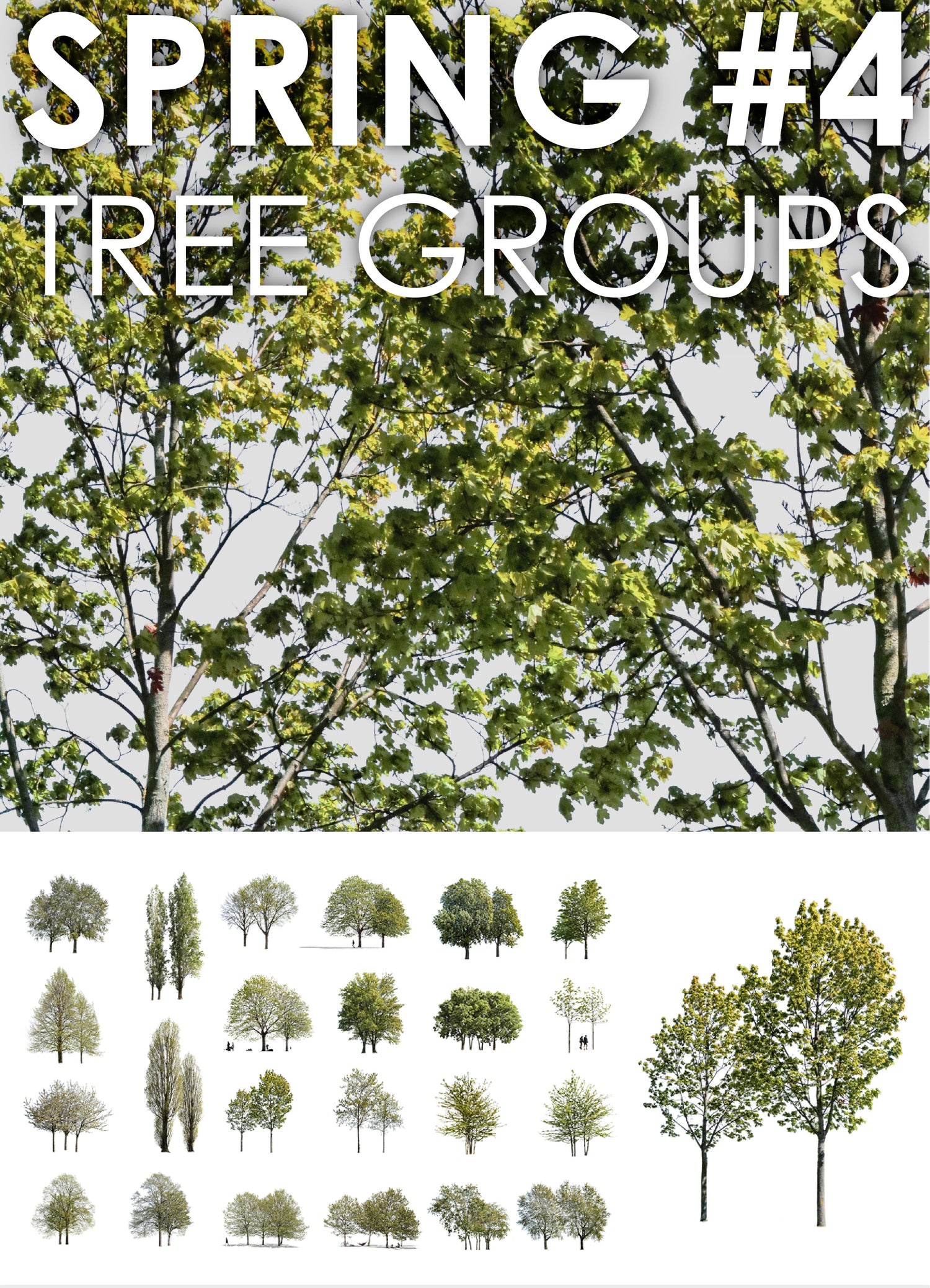 Spring Tree Cutouts — 283 PNG Full Collection Bundle – Cutout|trees