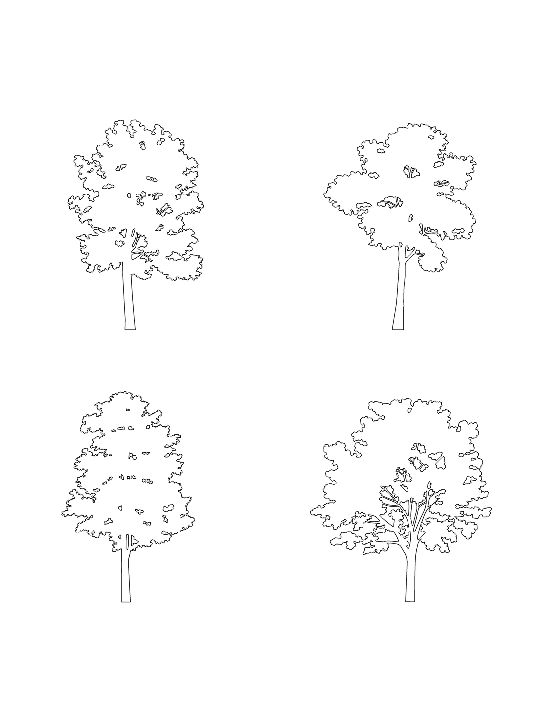 DWG Vectorial 2 - Medium Trees – Cutout|trees