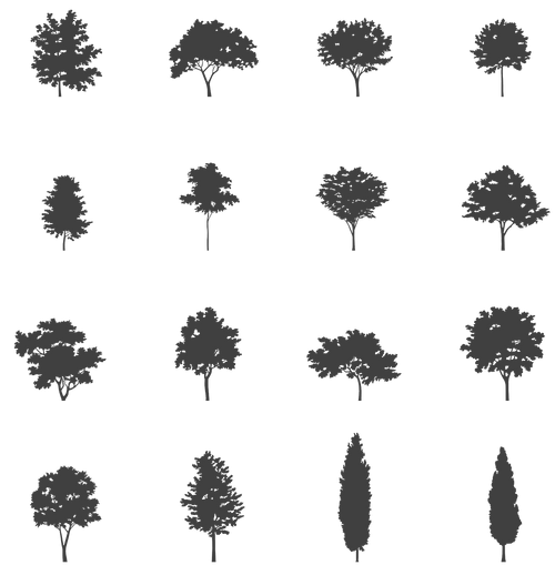 DWG Vectorial 3 - Small Trees – Cutout|trees